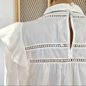 J. Crew | Tops | Jcrew Crocheted Lace Ruffle Top White Small | Poshmark